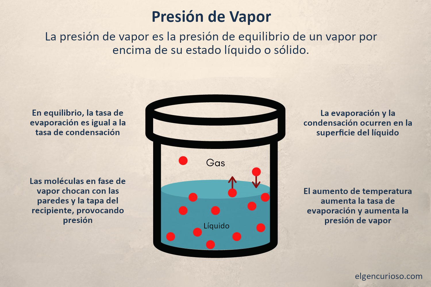 Presión de vapor - Definición y como calcularla - El Gen Curioso